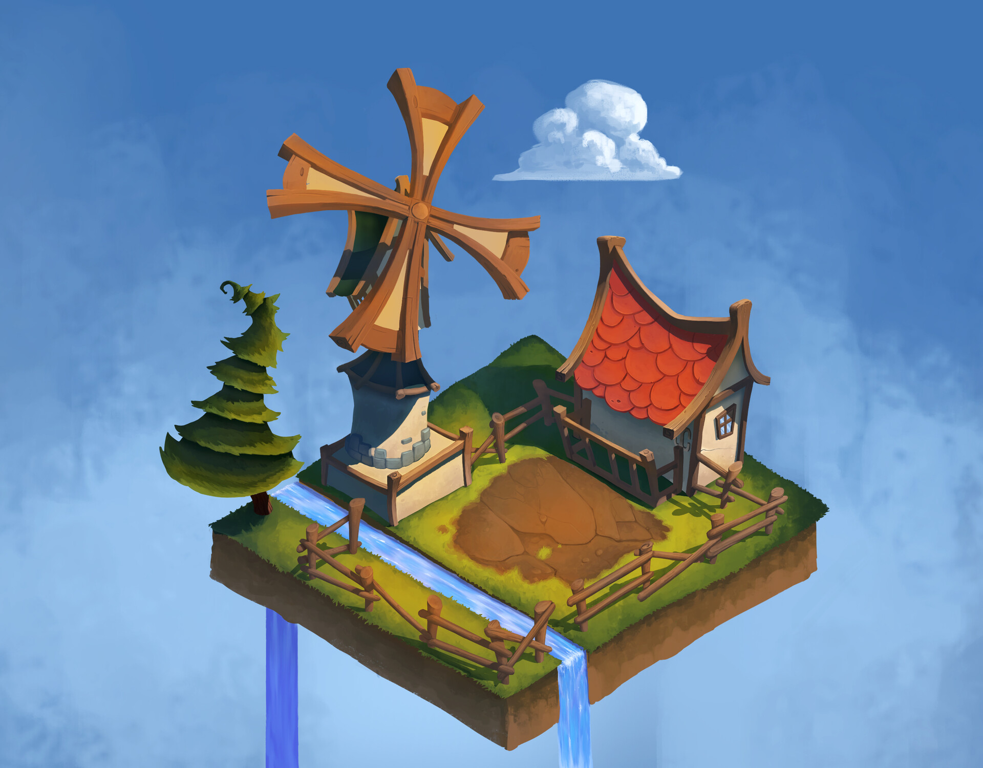 Matthieu du chaxel - Hidden Sheep - diorama concept art