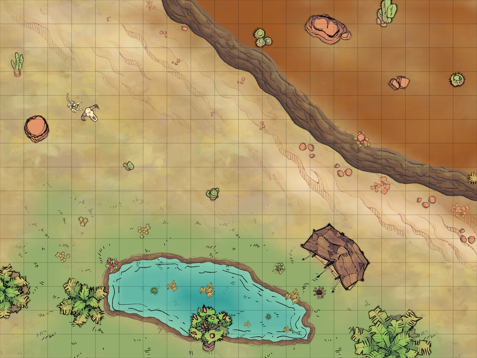 ArtStation - Desert path battelmap