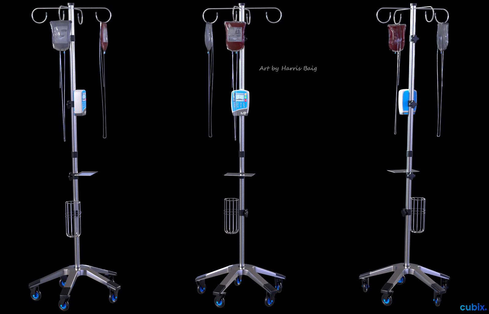 Harris Baig - Medical IV Blood Bag Stand