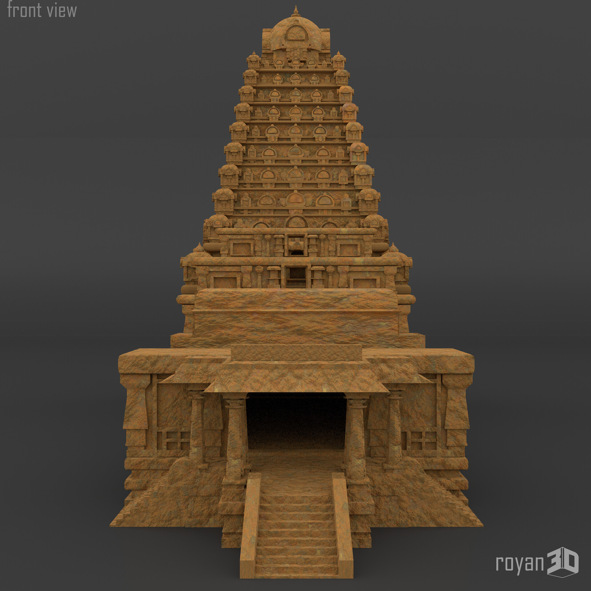 Sanju Royan - Tanjore Temple 3D Model