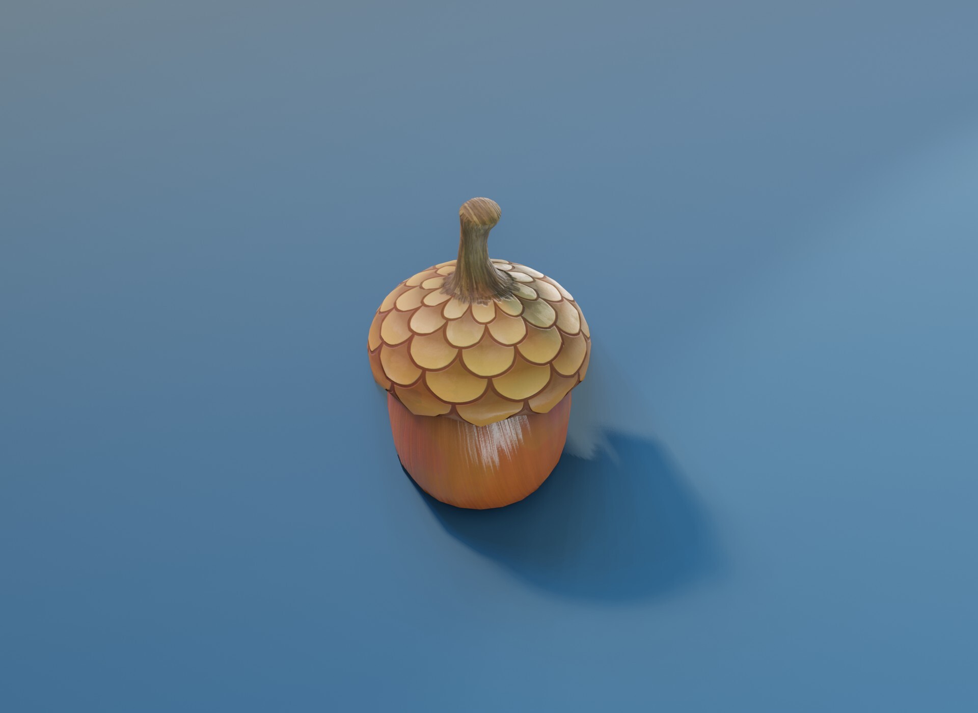 3D Disco - Cartoon Acorn 3D Model