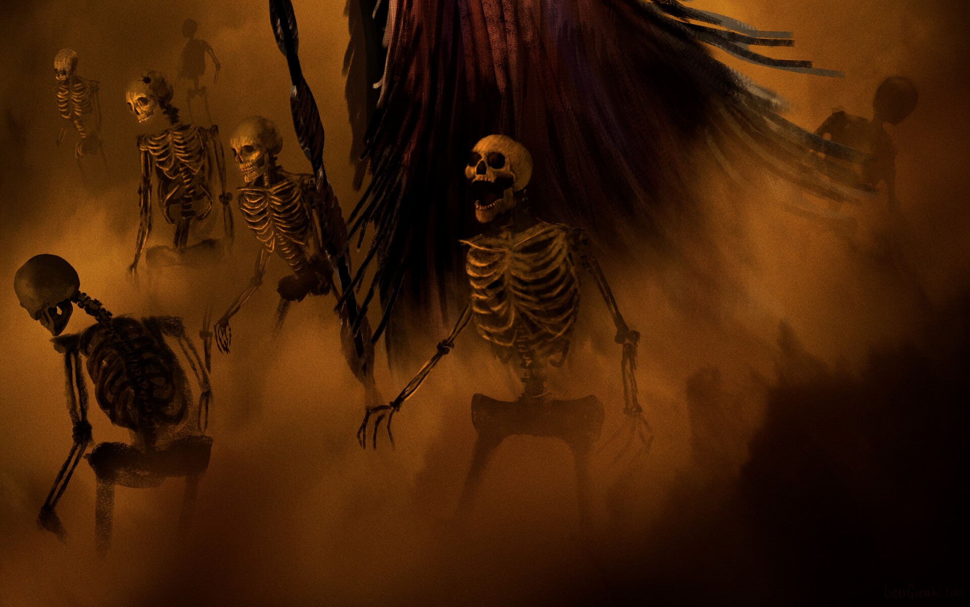 fantasy art skeleton lich