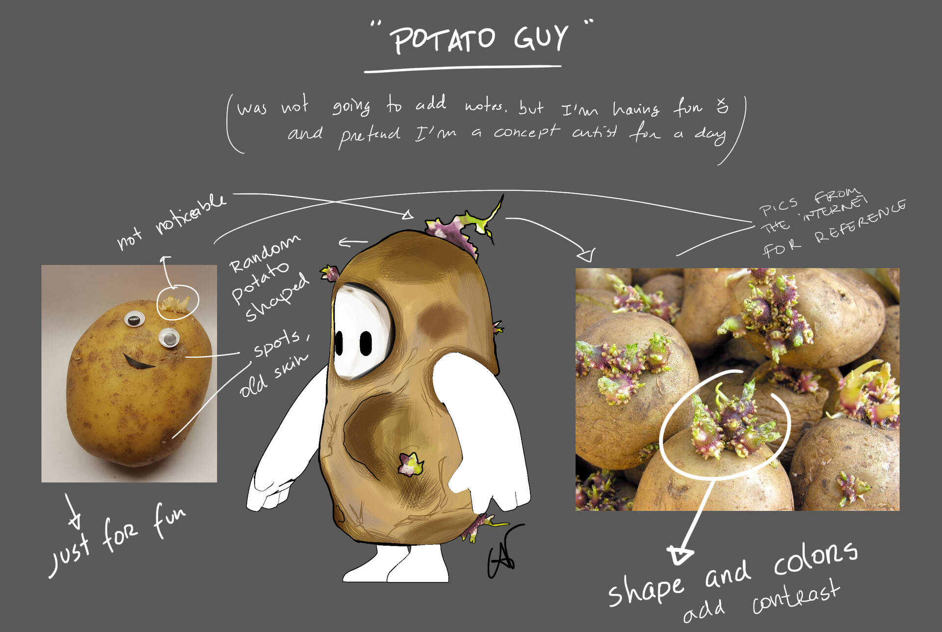 ArtStation - Potato Guy - 'Fall Guys'