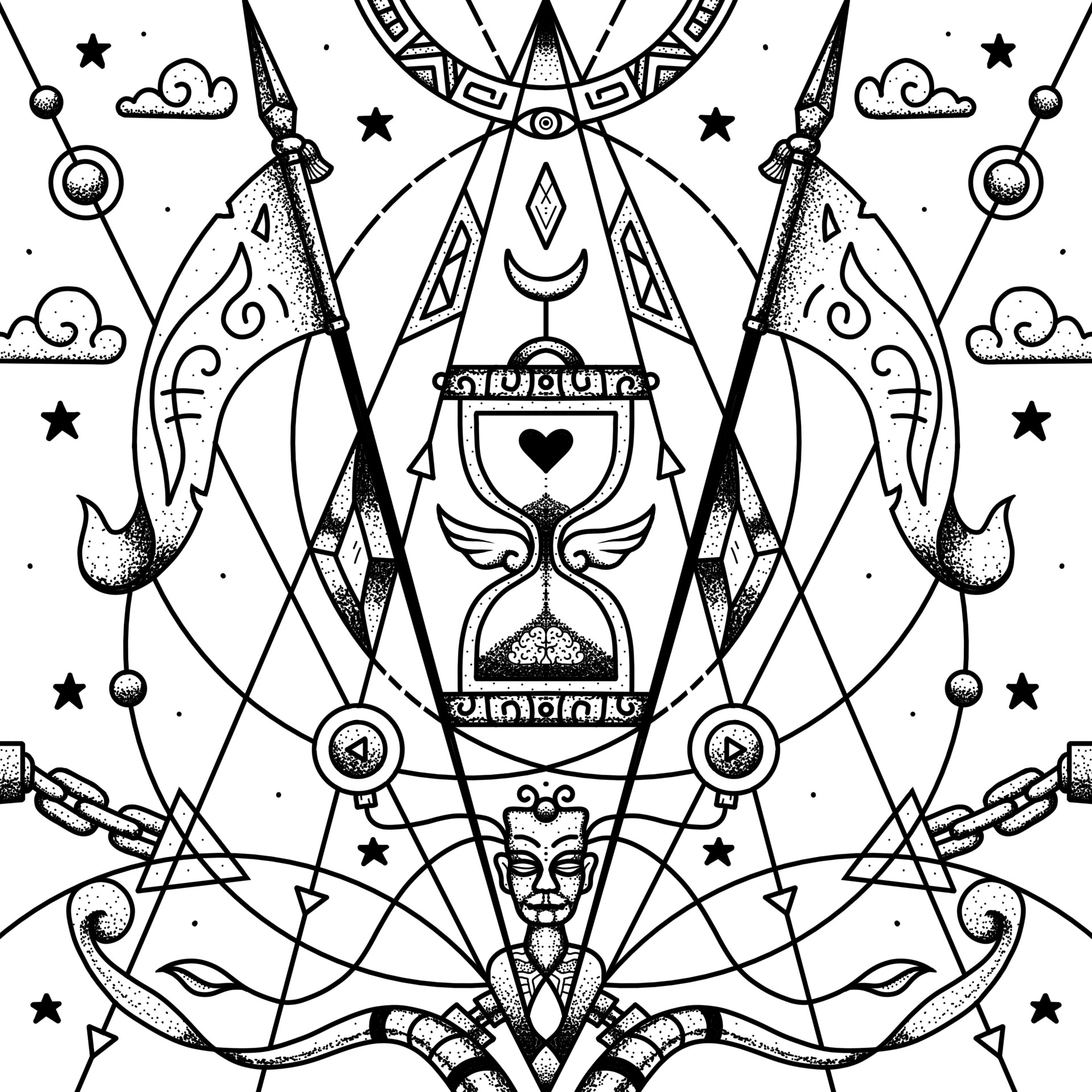 ArtStation - Connected to the Space-Time Continuum Drawing