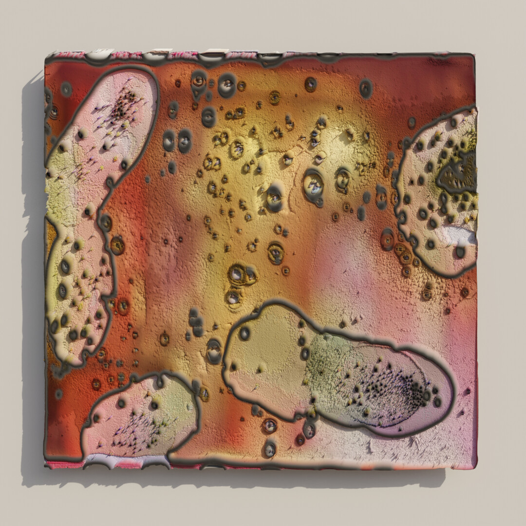 J.Hall - pyro-chromo-graphic ceramic frieze forms