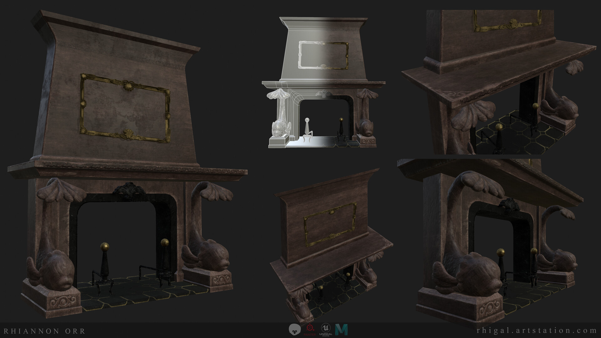 ArtStation - Fish Fireplace