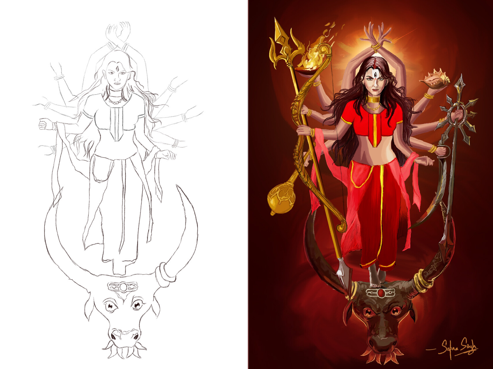 goddess durga deviantart