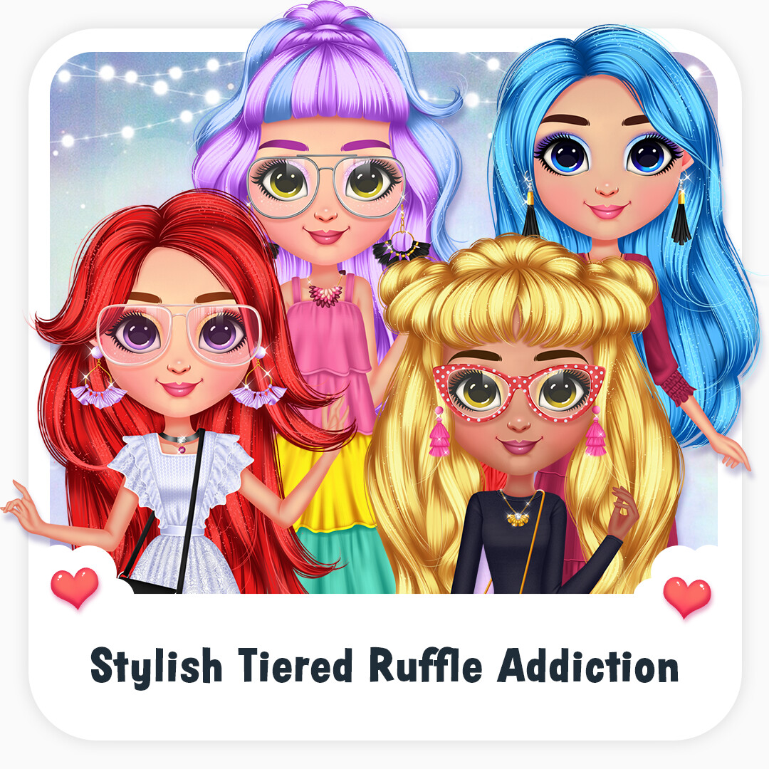 ArtStation - Stylish Tiered Ruffle Addiction