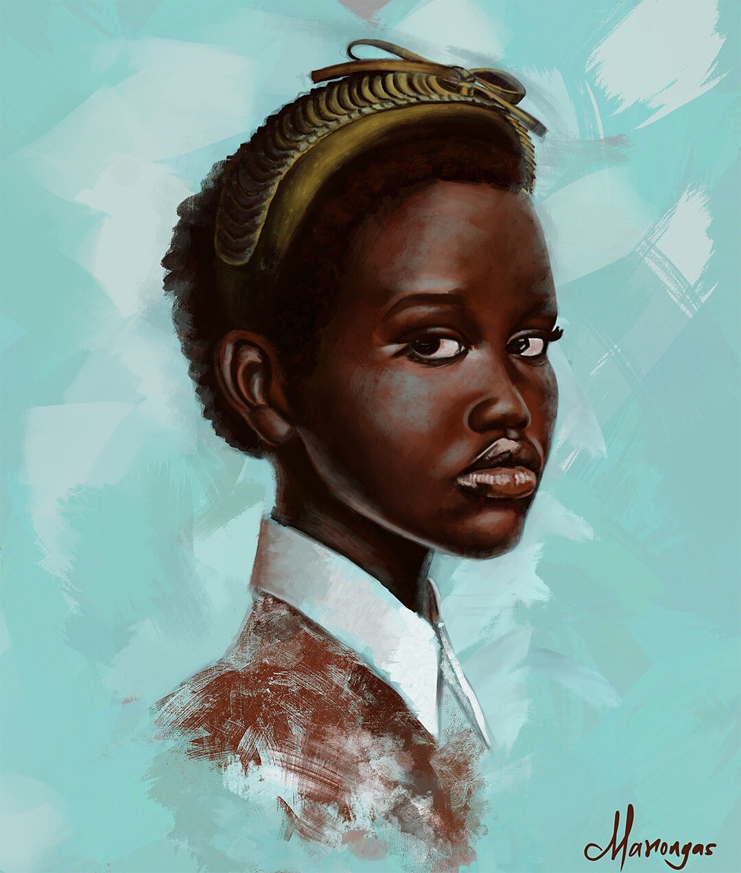 ArtStation - Adut Akech portrait study
