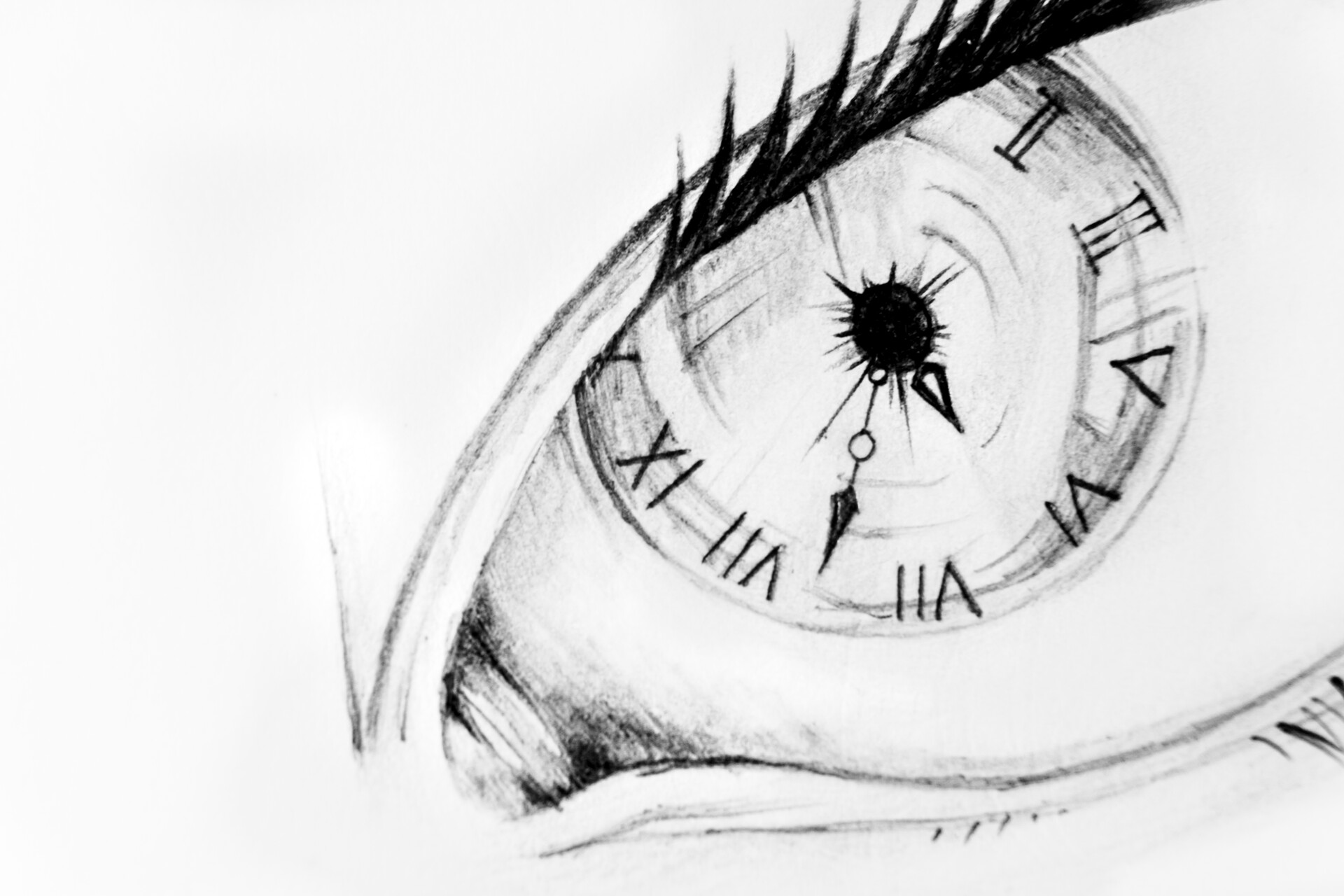 Eye Drawing With Time
