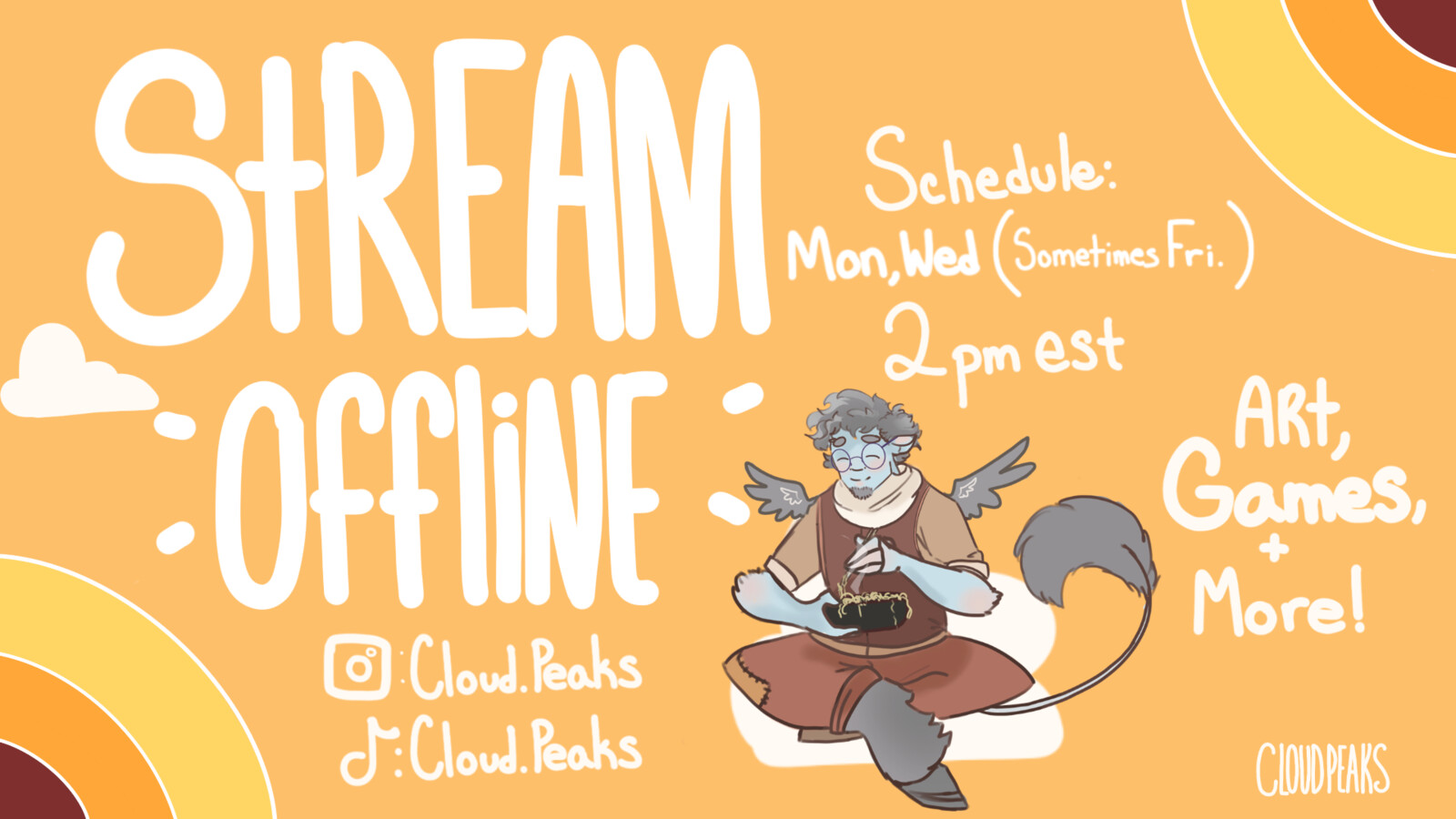 Kate CloudPeaks - Examples of Twitch Stream Cards