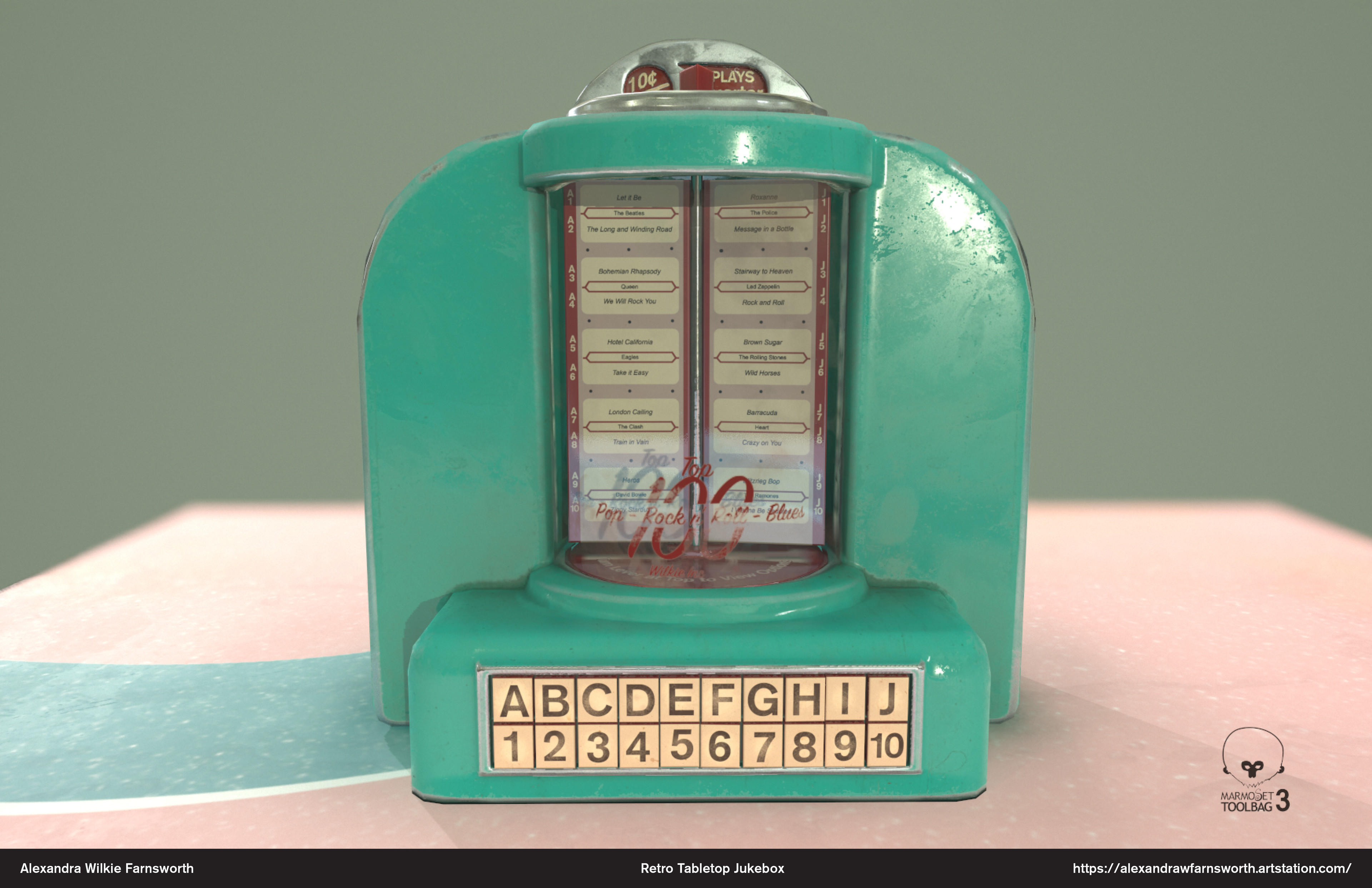 Alexandra Farnsworth - Retro Style Tabletop Jukebox