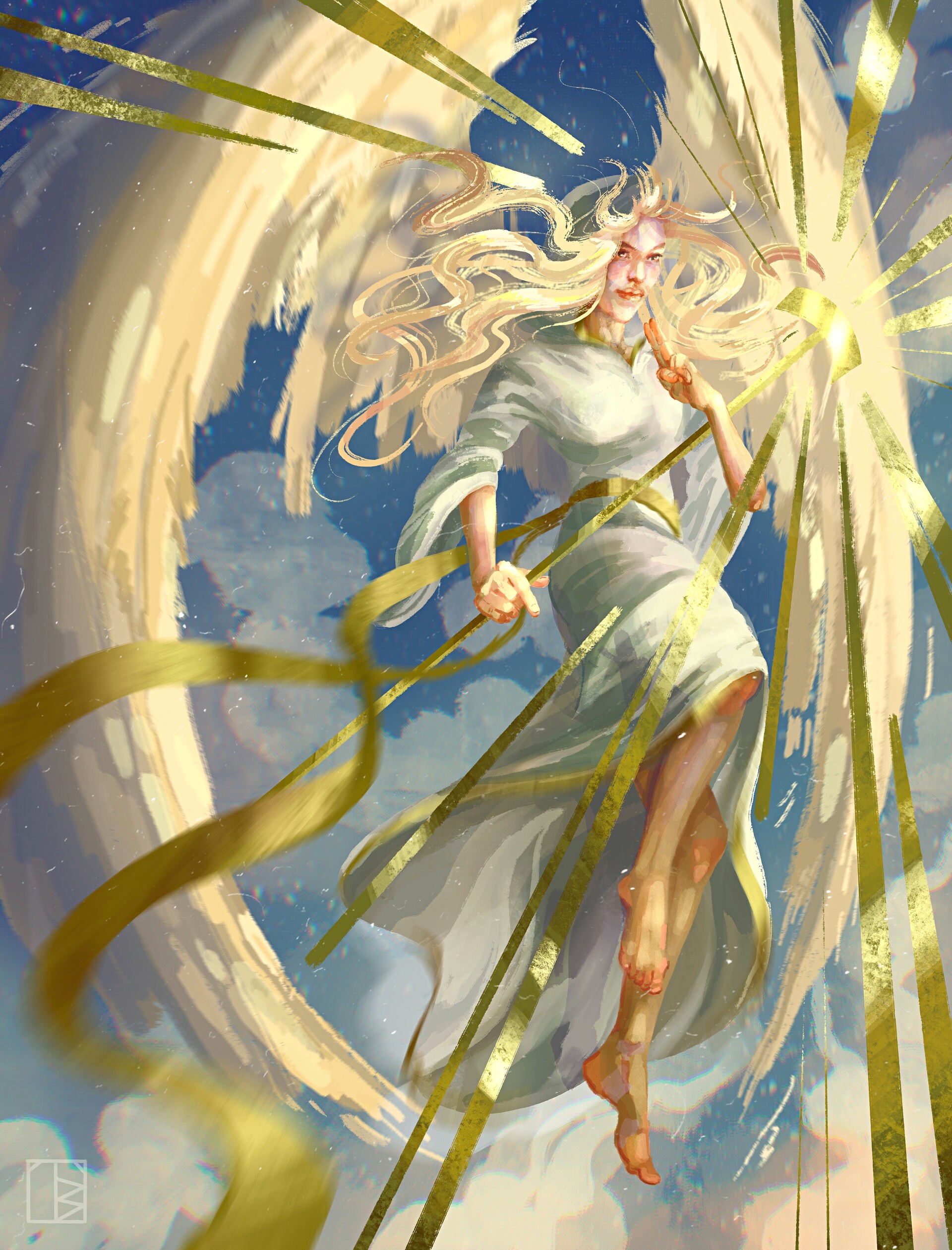 ArtStation - sketch of cleric angel character for game project (part 3)