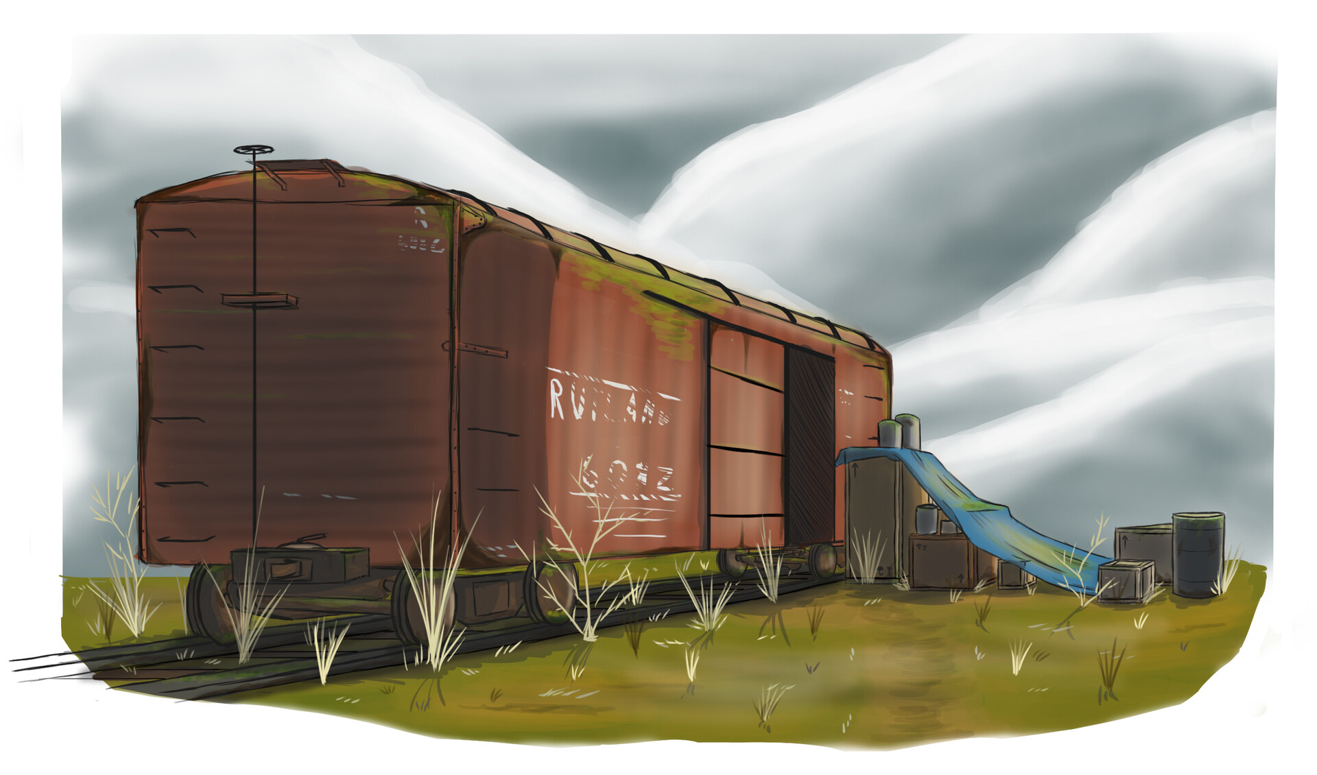ArtStation - Post - Apocalyptic Train Car