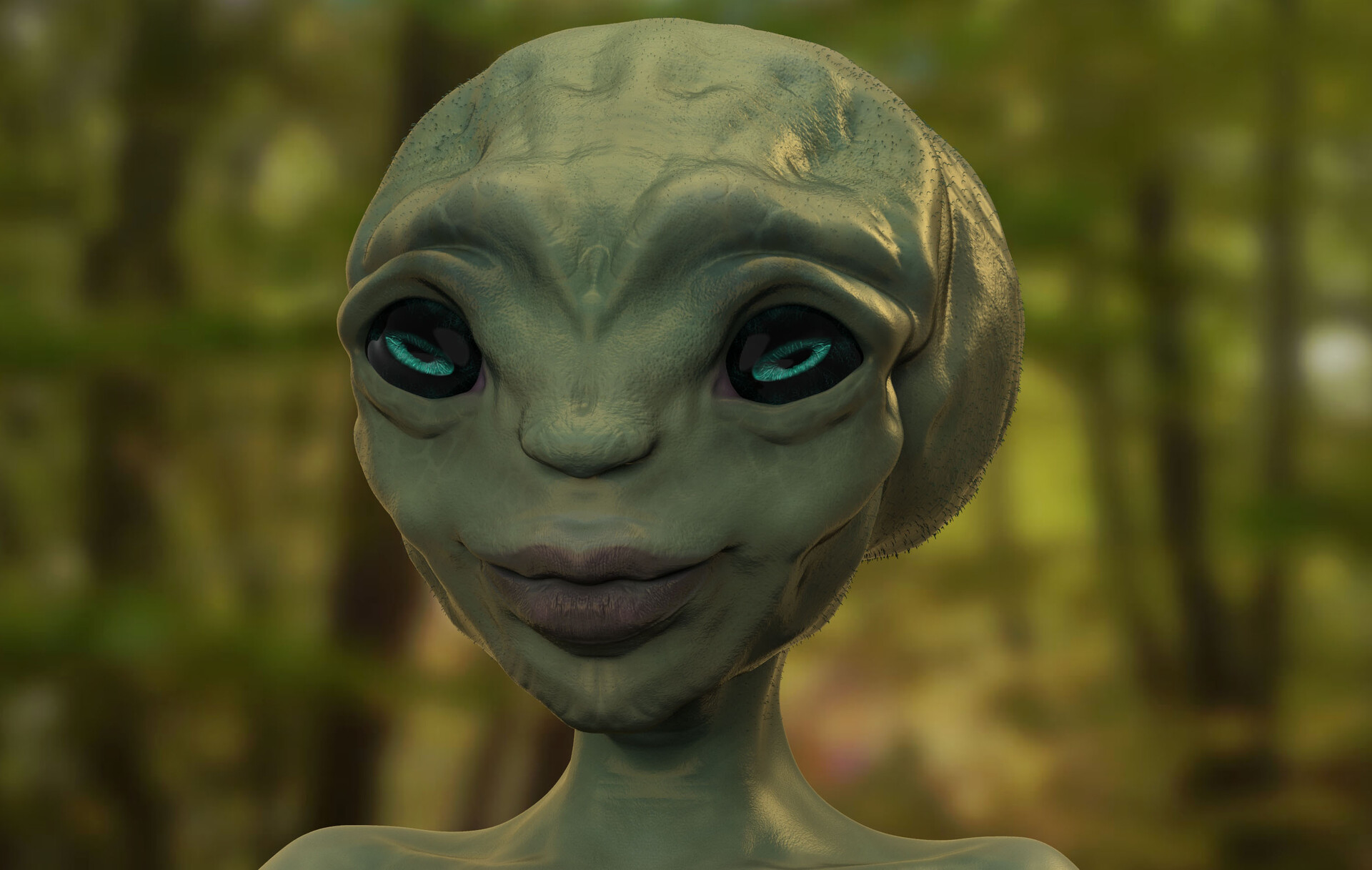 ArtStation - Alien Girl Green