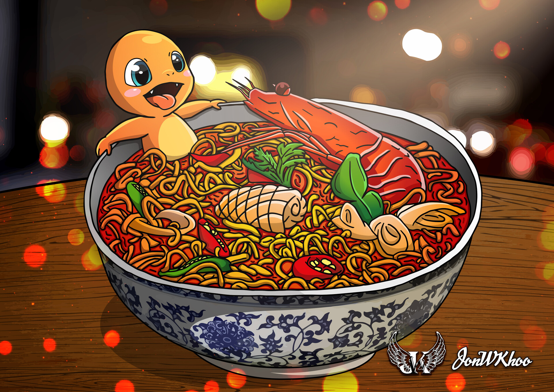 ArtStation - Charmander's Curry Mee | Digital Art