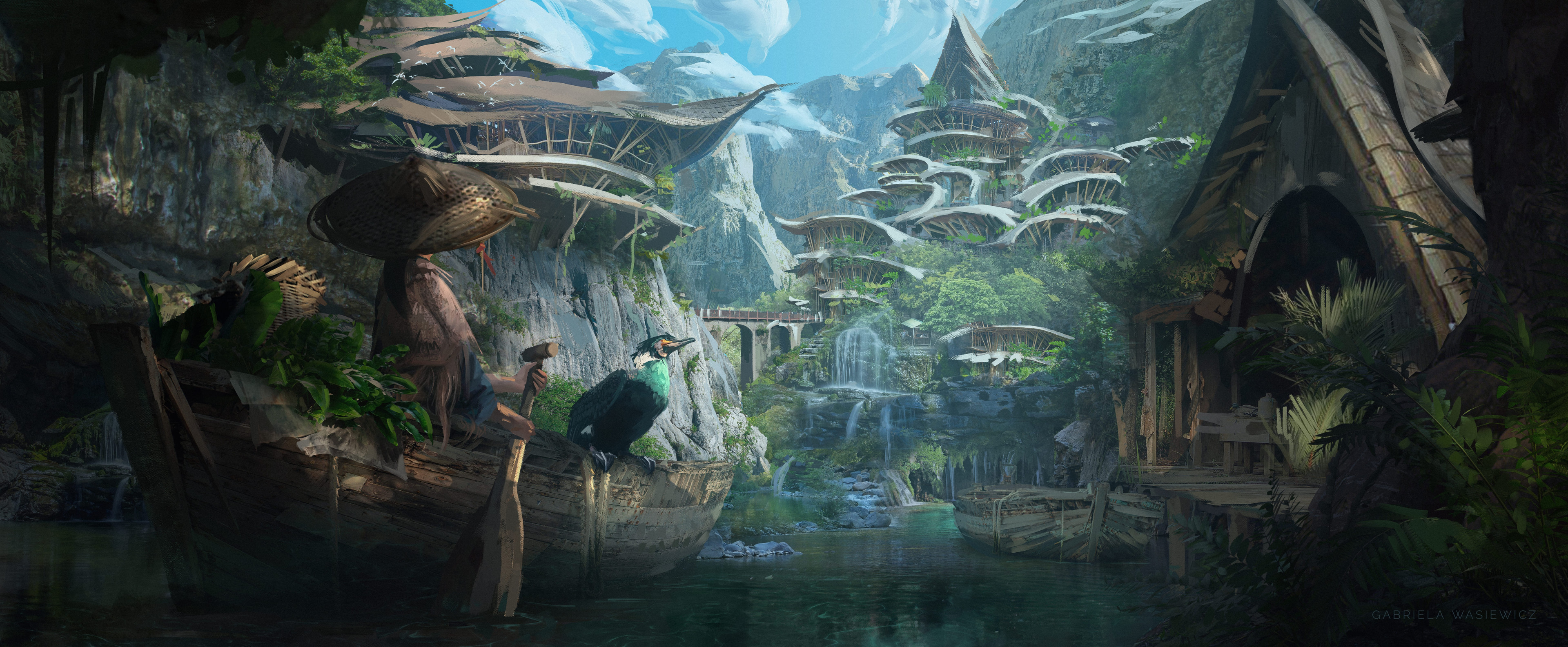 Hidden Village by Gabriela Wasiewicz : r/ImaginaryVillages