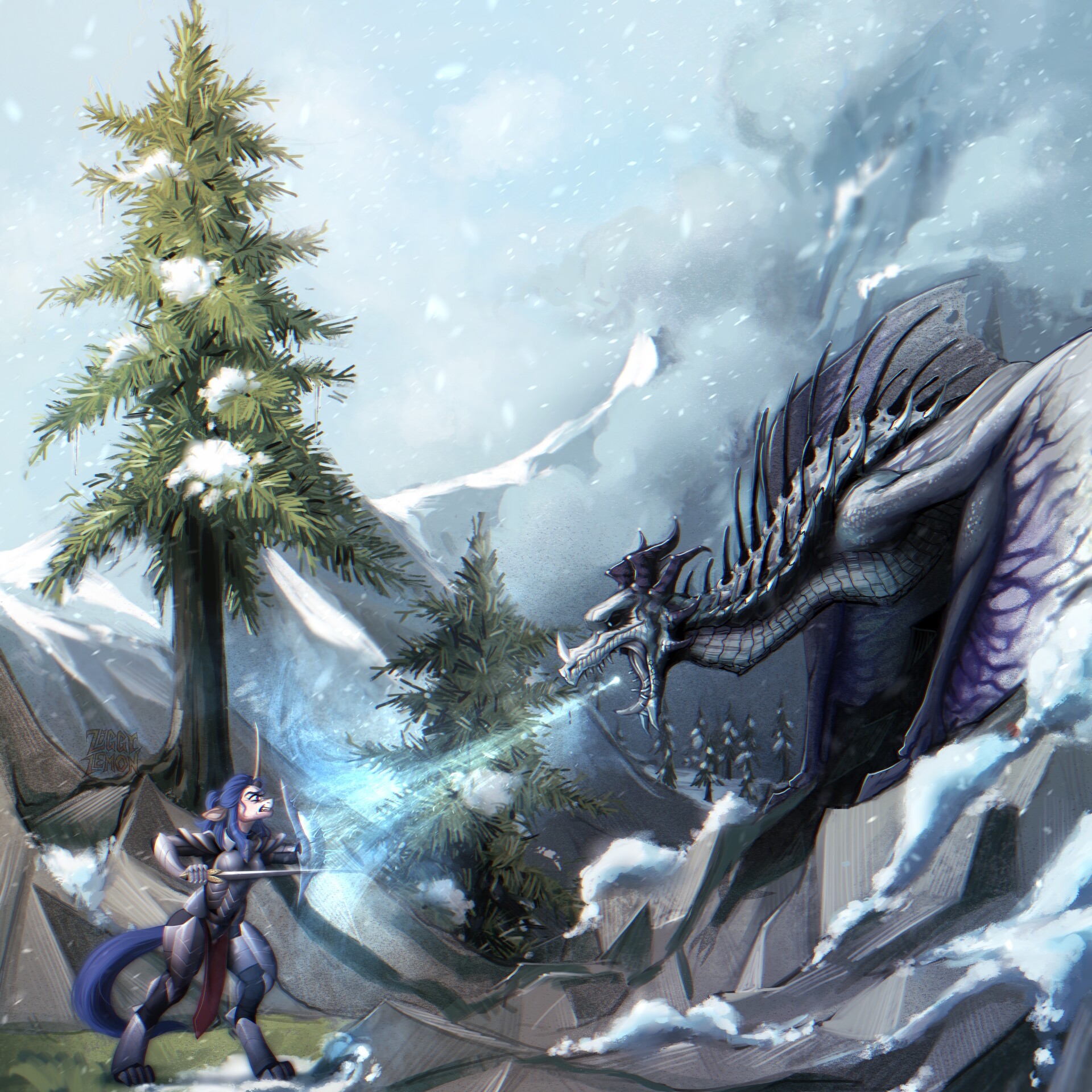 Skyrim Frost Dragon Wallpaper
