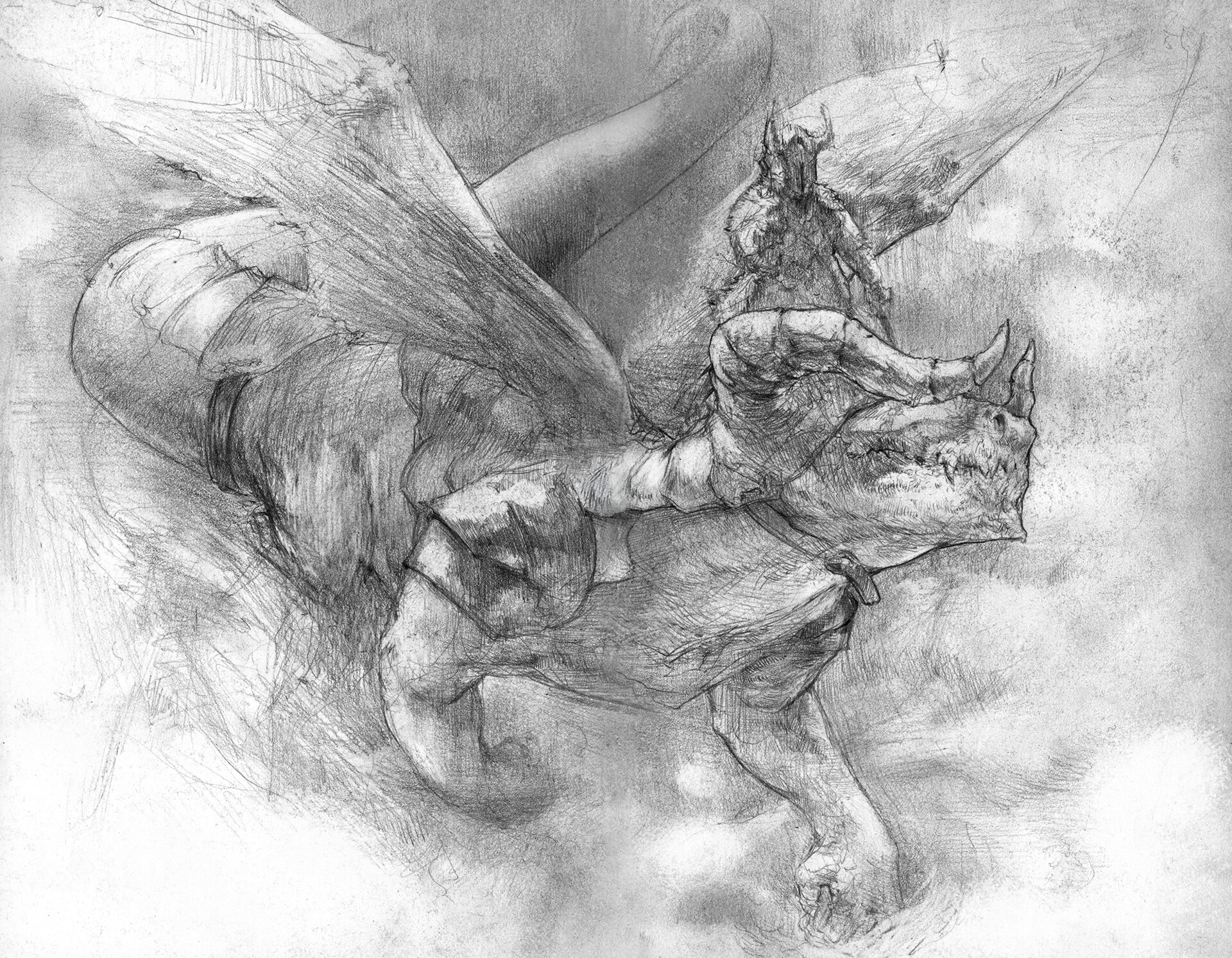 ArtStation - Dragon Rider [ Sketchbook ]