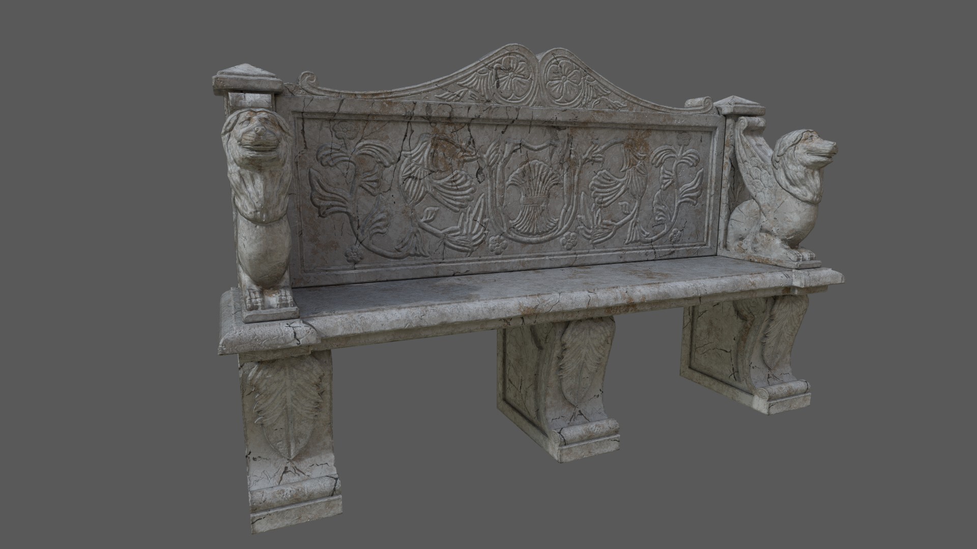 ArtStation - Antique Stone Bench