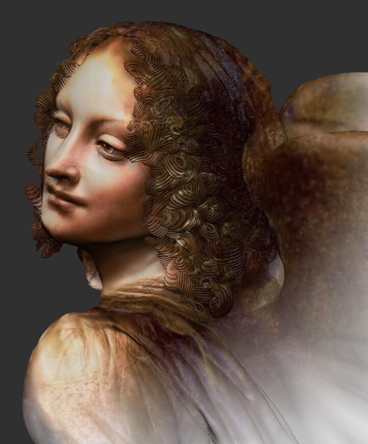 ArtStation - 3D model of Leonardo Da Vinci - Angel from The Virgin of ...
