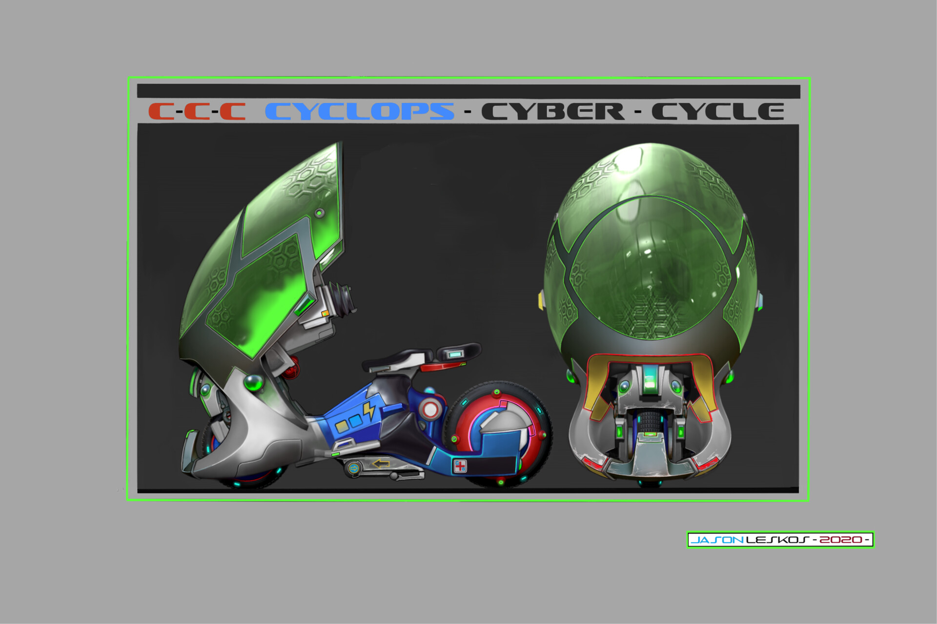 ArtStation - Cyclops Cyber Cycle Orthographic