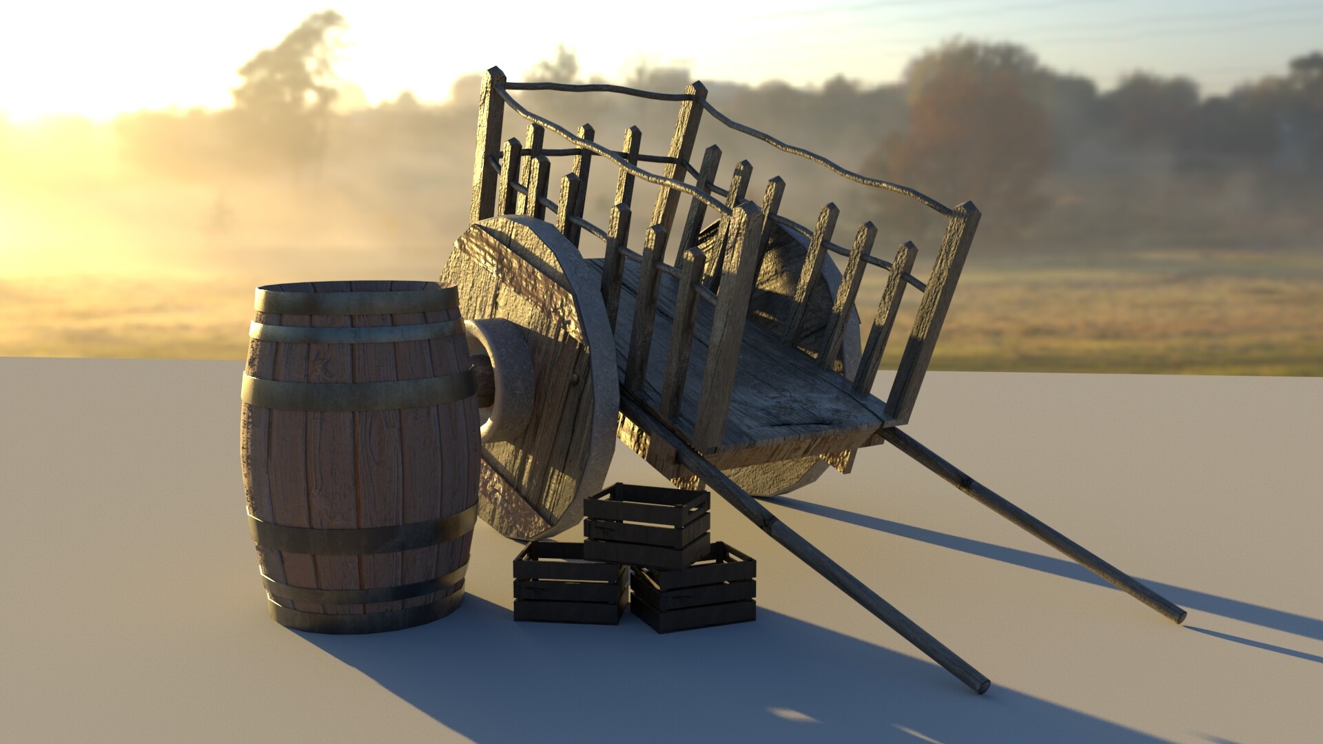 ArtStation - Medieval Props - University Project