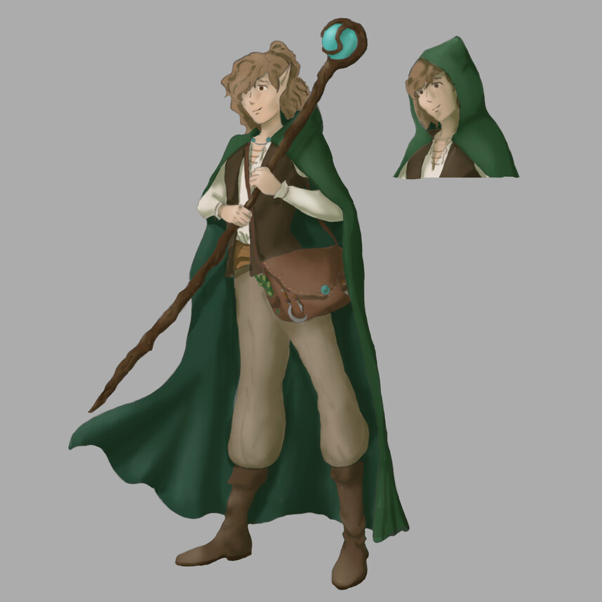 ArtStation - Fantasy character - Young Druid