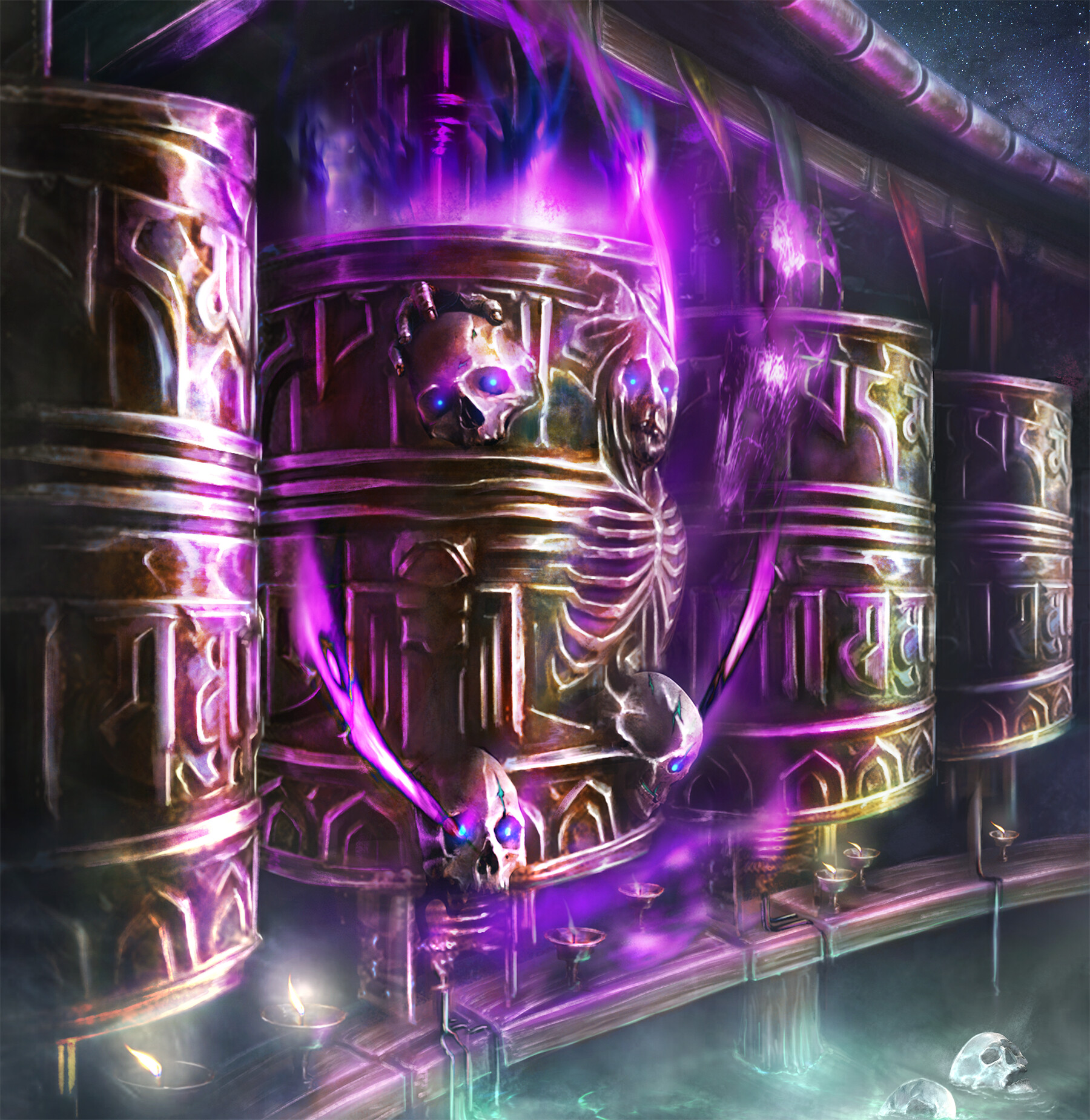 ArtStation - Mythgard Corrupt Prayer Wheel Card