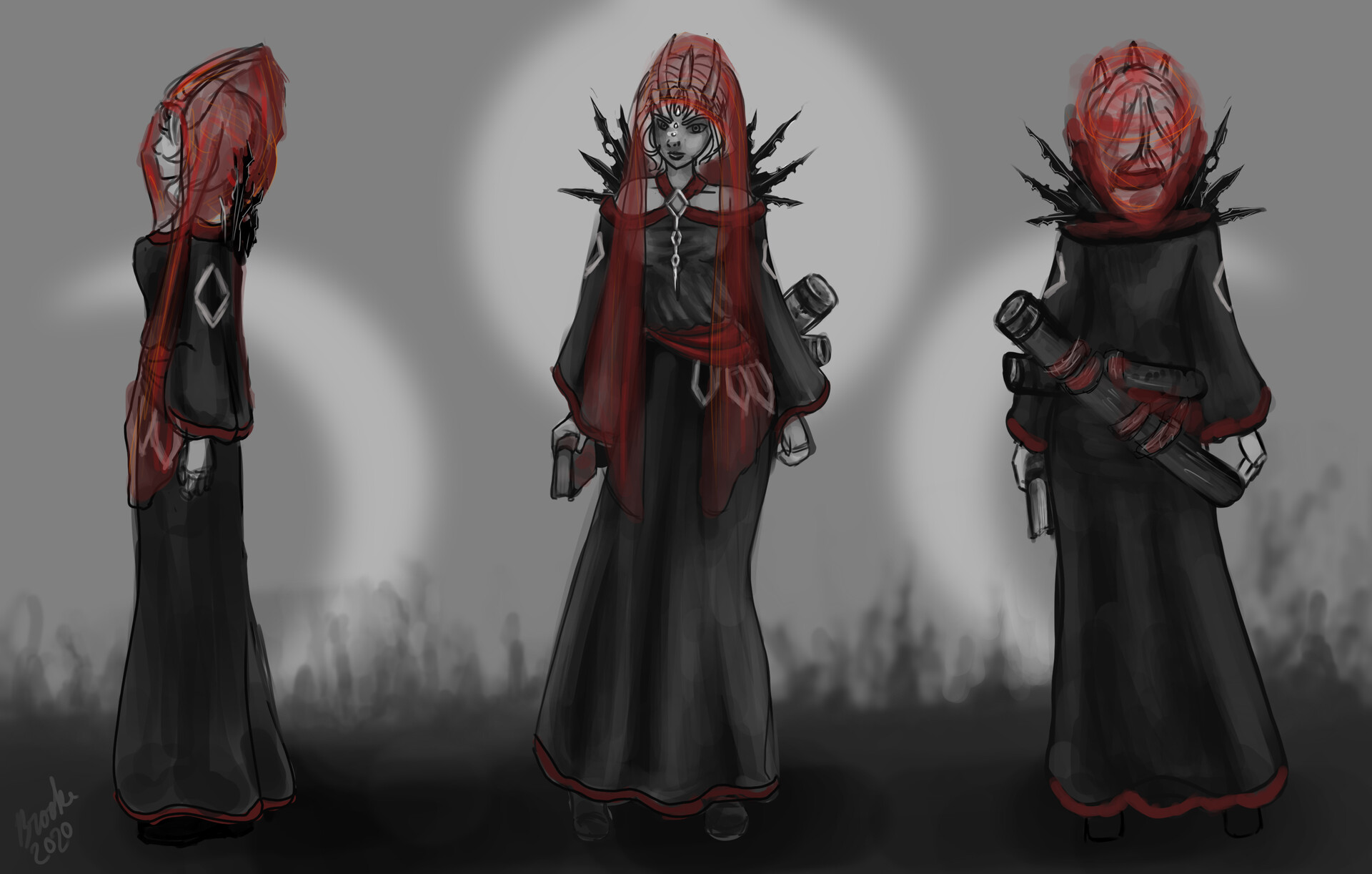 ArtStation - Priestess of the Red Veil