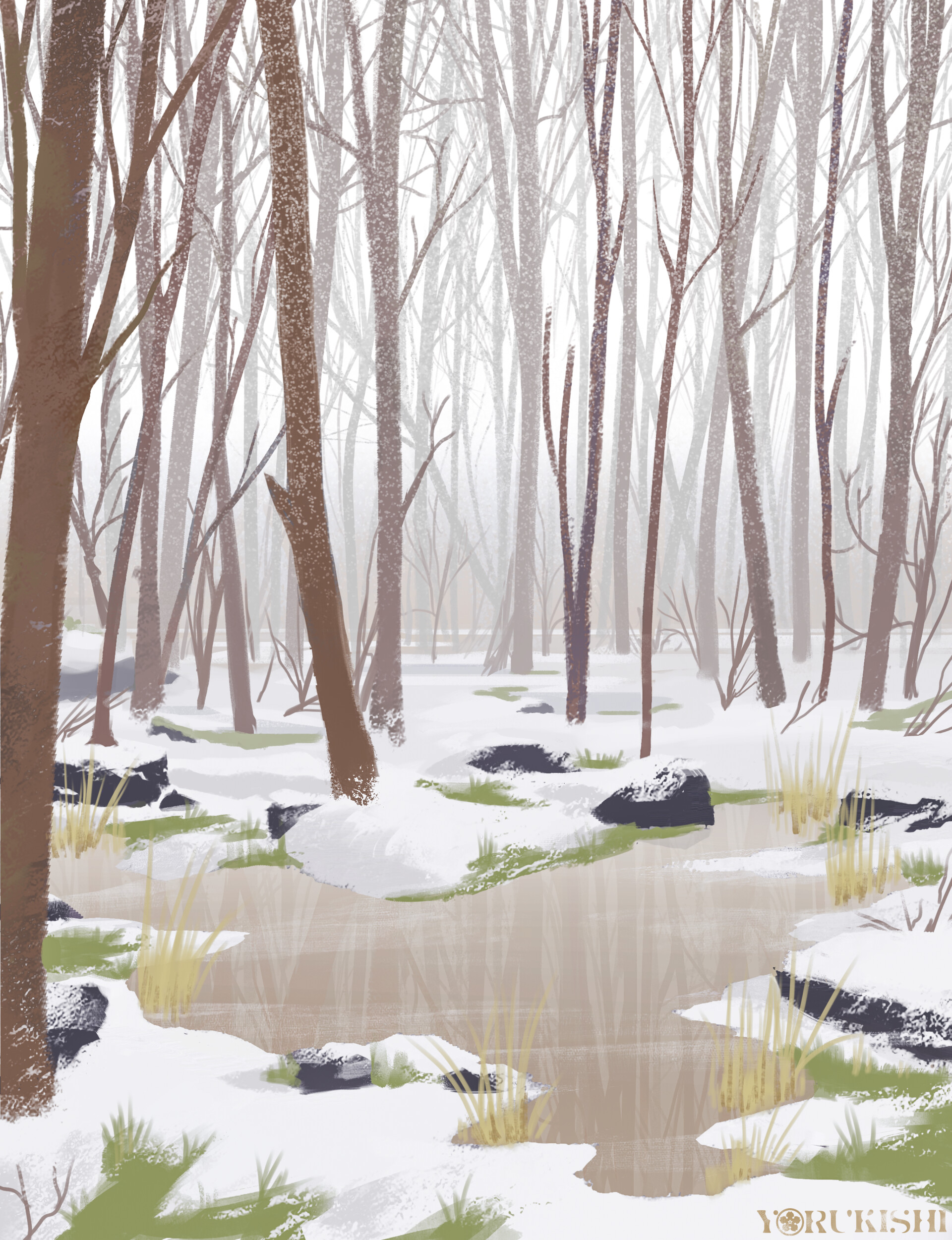 ArtStation - #1 snowy forest