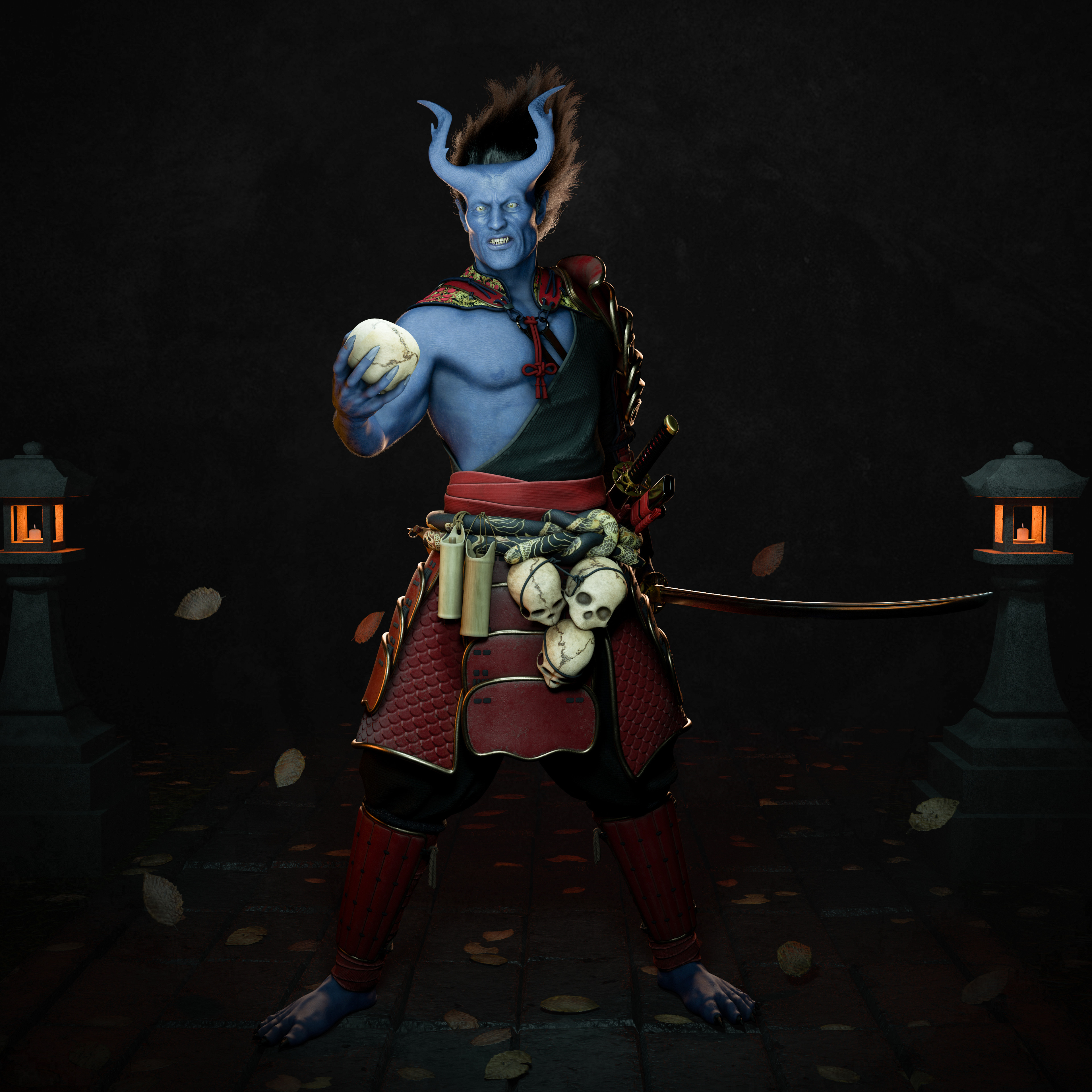 Oni Character - 3D model by Mark Salinas (@markasalinas) [970bc16 ...