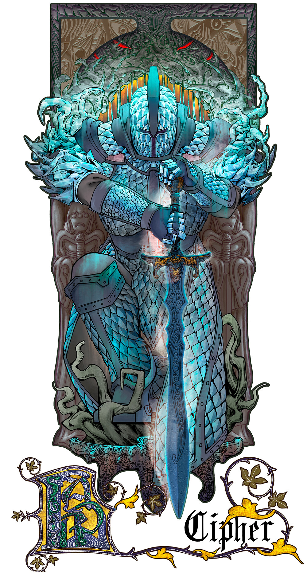 ArtStation - LARP YCH Manuscript Cards: Cipher