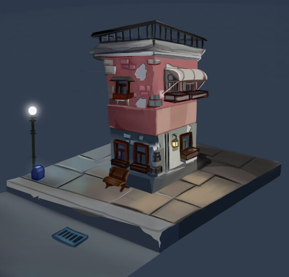 ArtStation - 2d building model