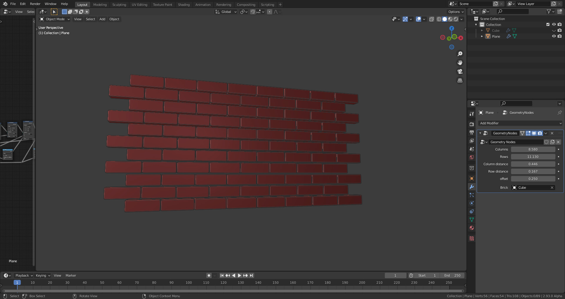 Shamil Nasibov - Blender geometry nodes brick generator 2
