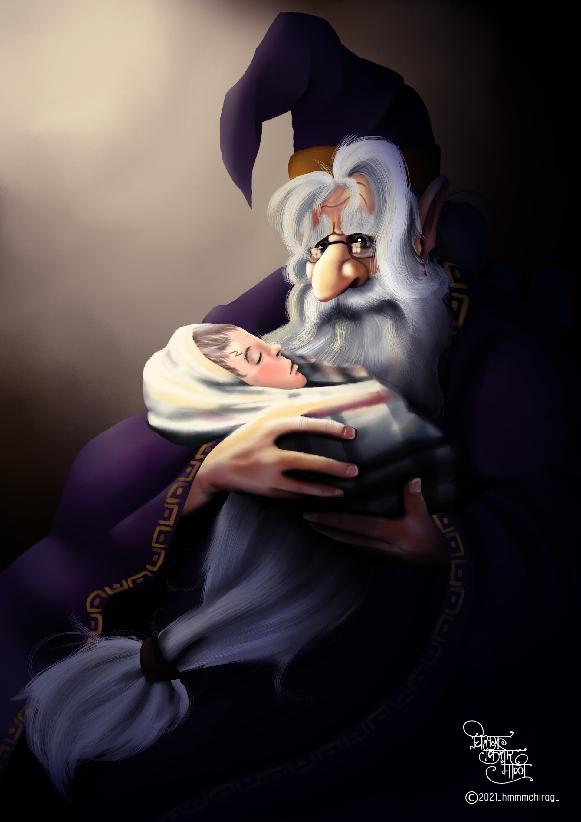 ArtStation - Dumbledore and Baby Harry