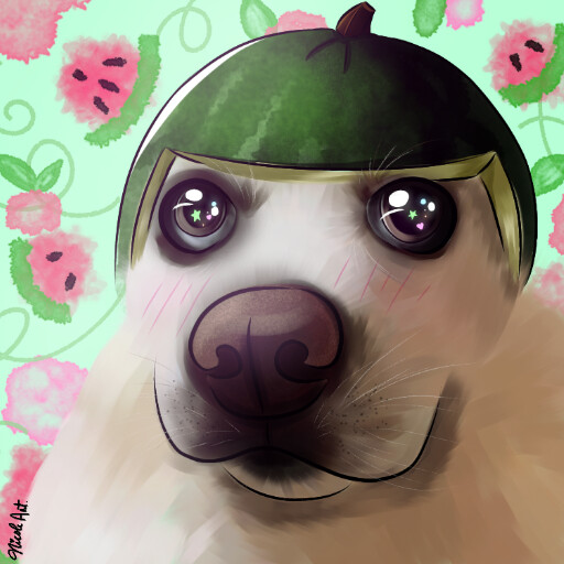 ArtStation - Watermelon dog