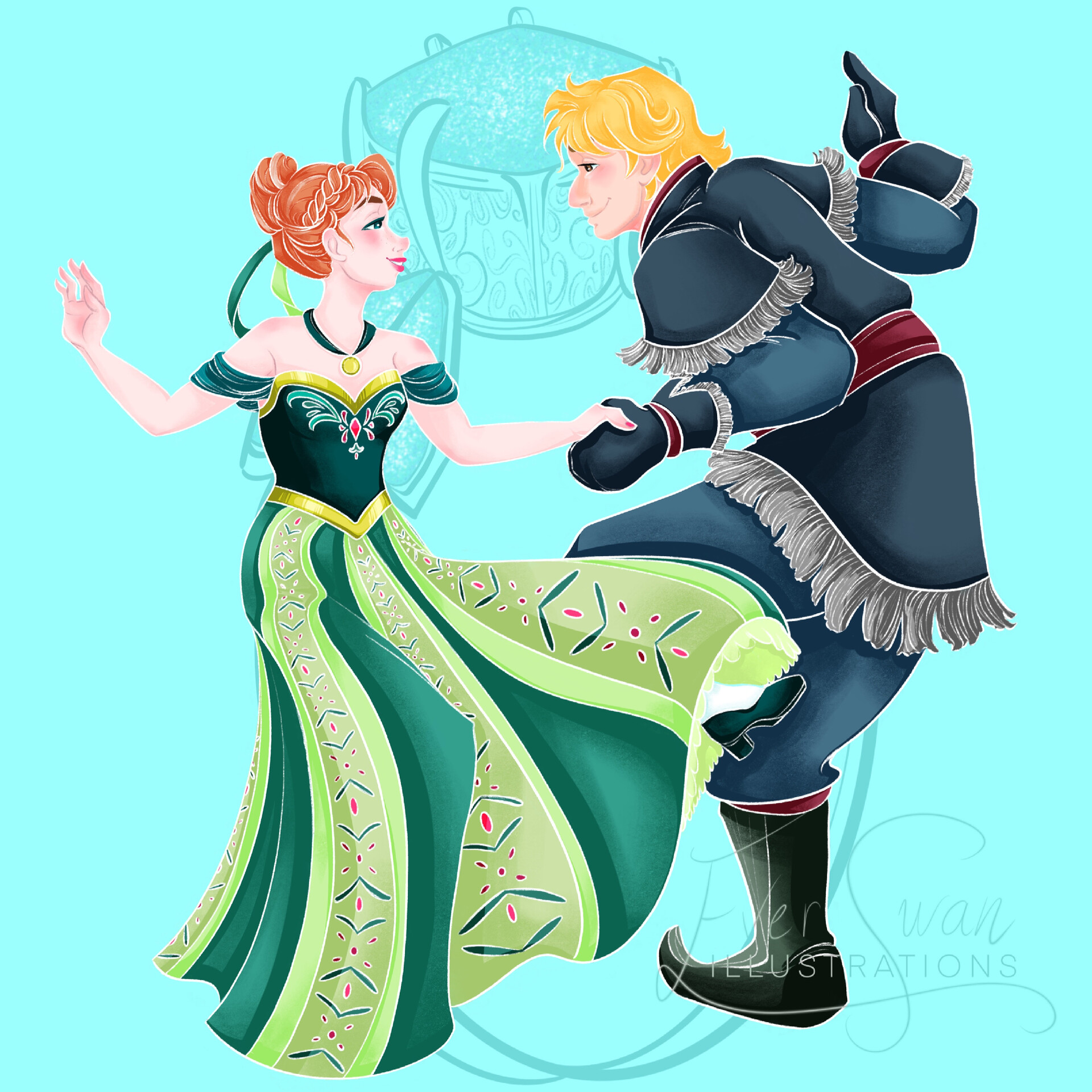 Kristoff And Anna Frozen Fan Art