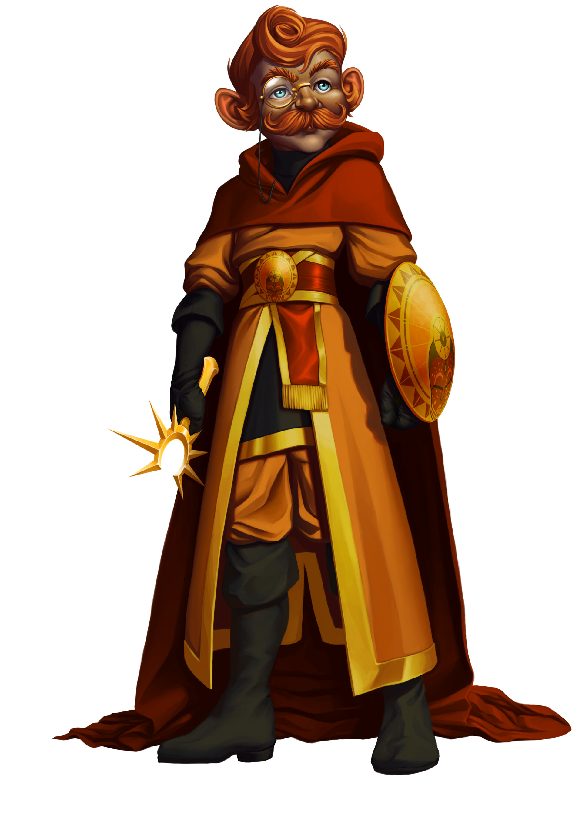 ArtStation - Reginald Whispermouse III - Halfling Life Cleric of Soliel