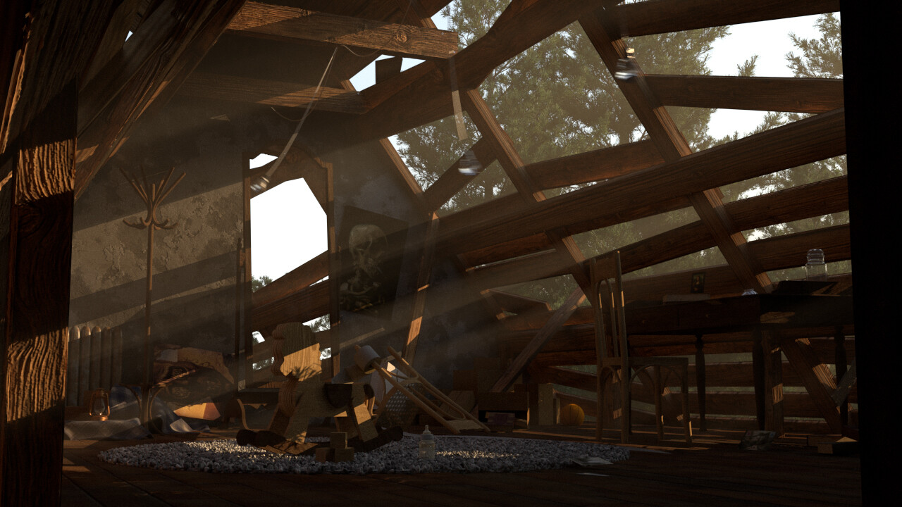 ArtStation - Abandonned Attic|Realistic Render
