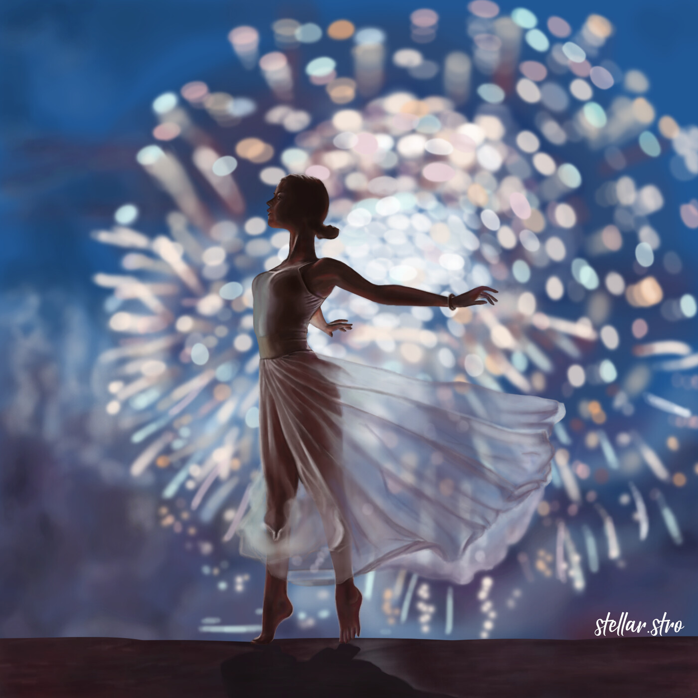 ArtStation - Fireworks Portrait Drawing