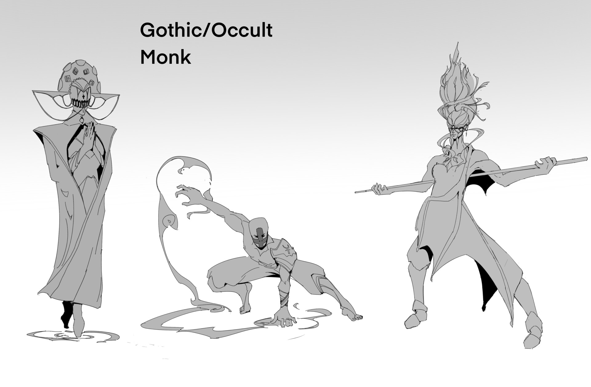 ArtStation - Gothic/Occult Monk character concepts