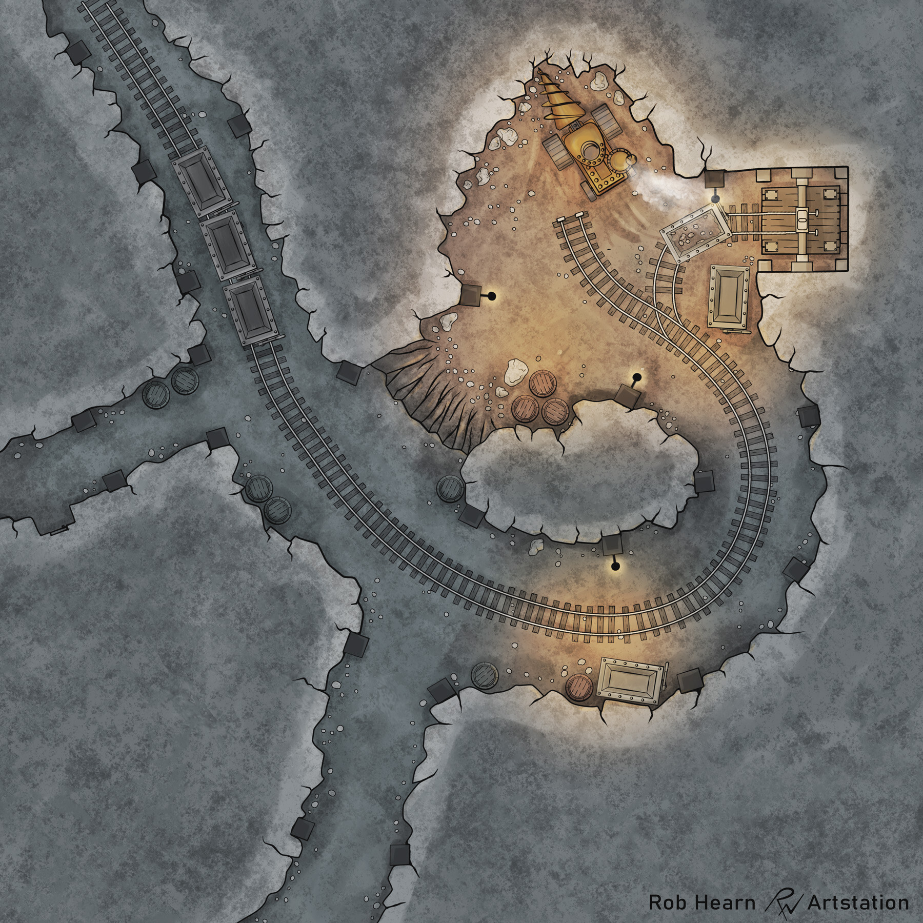ArtStation - Steampunk Gold Mine