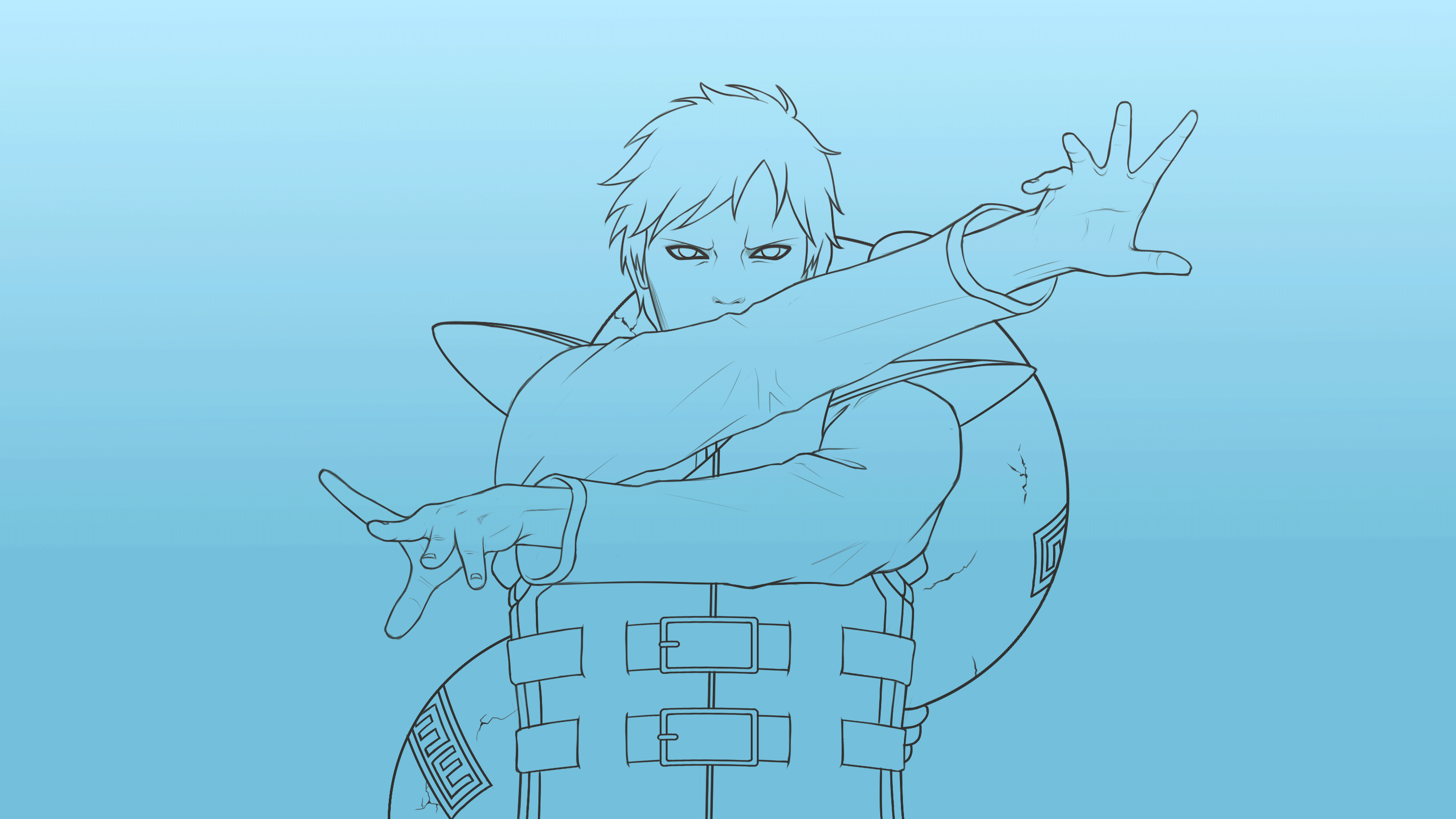 Gaara Of The Sand Drawings