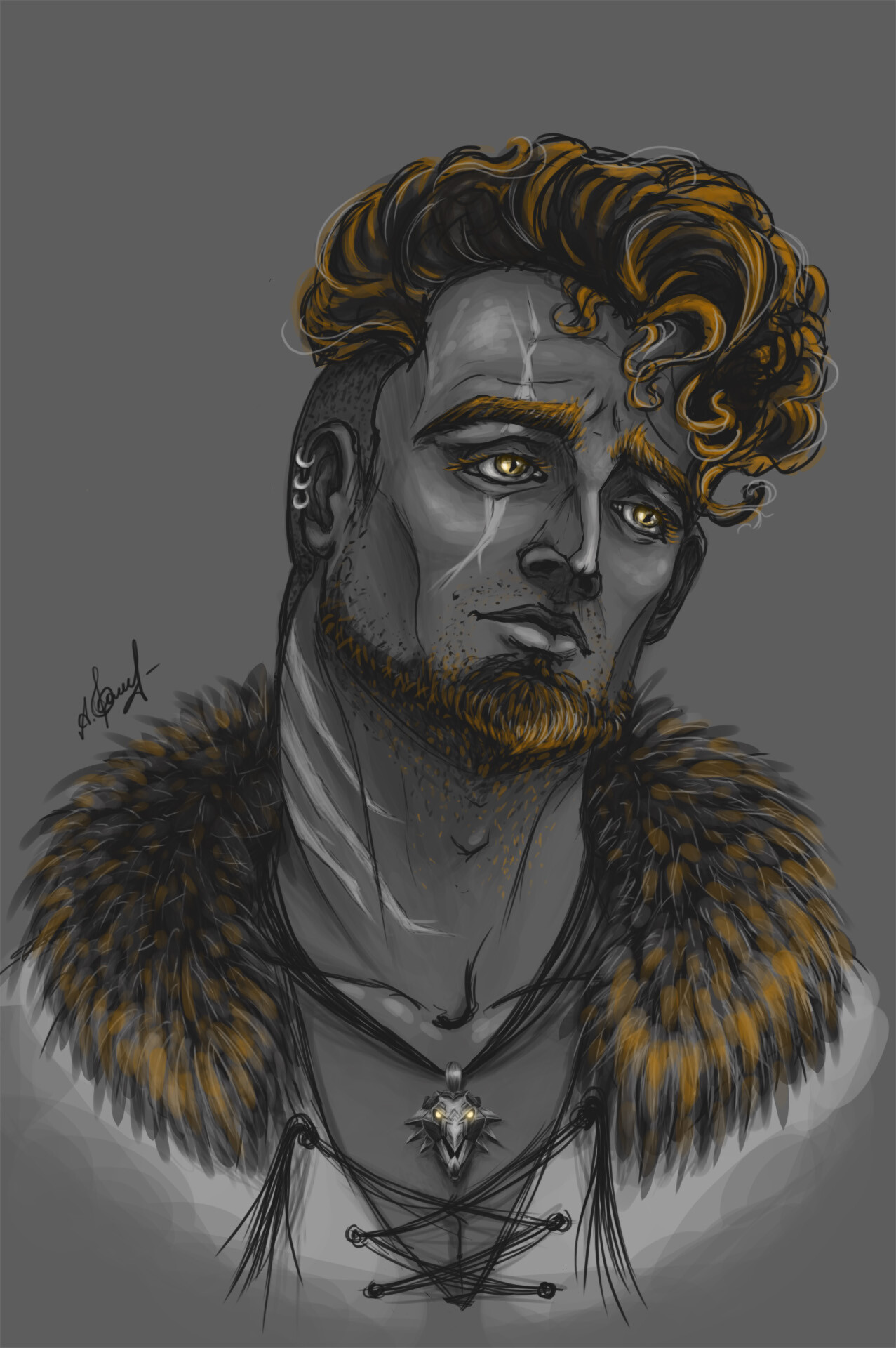 ArtStation - The witcher from the school of the griffin