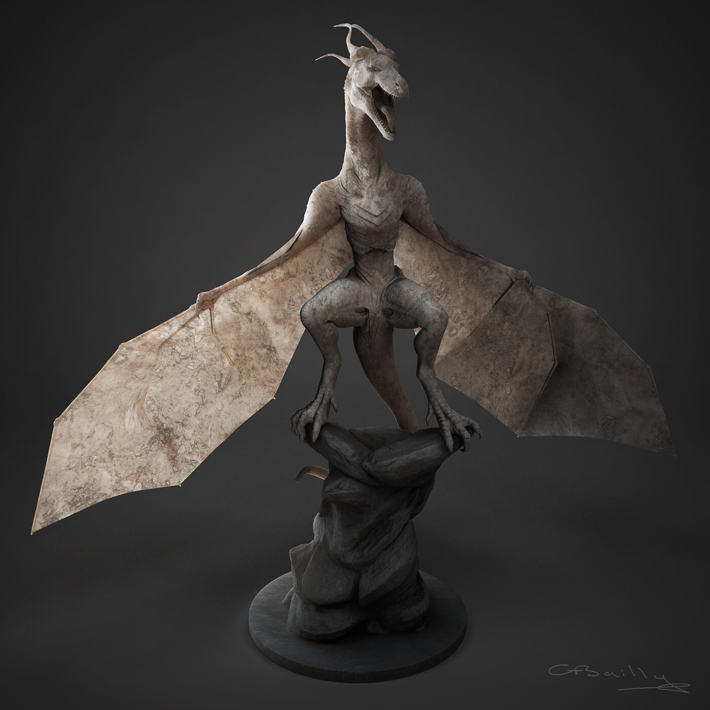 ArtStation - Marble dragon