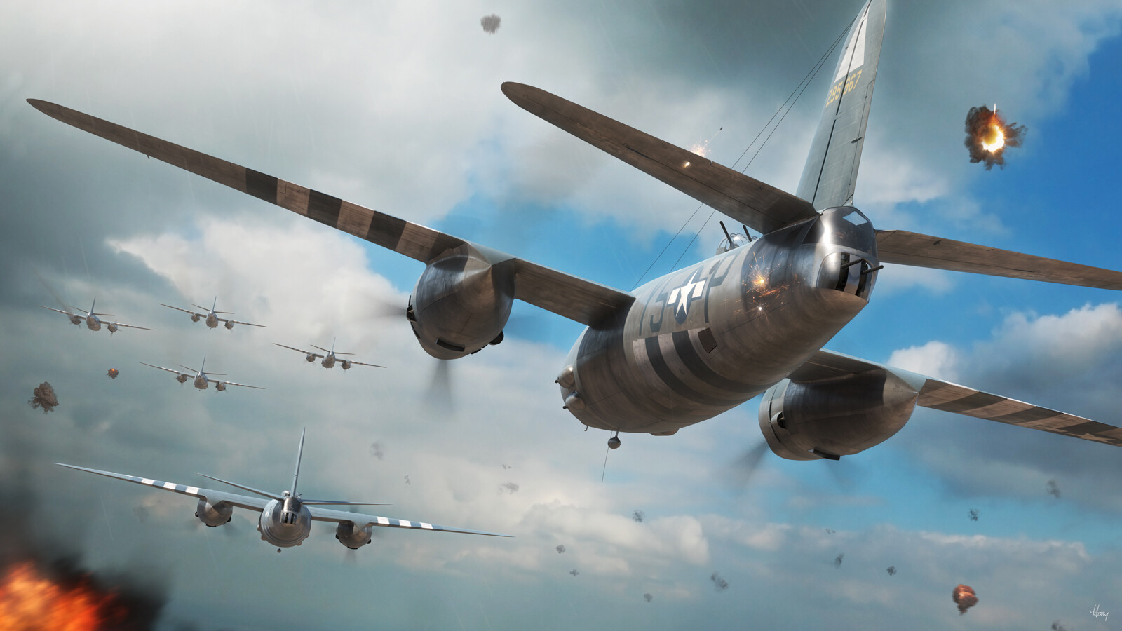 Hendrik Aviation Art - Roaming Marauders