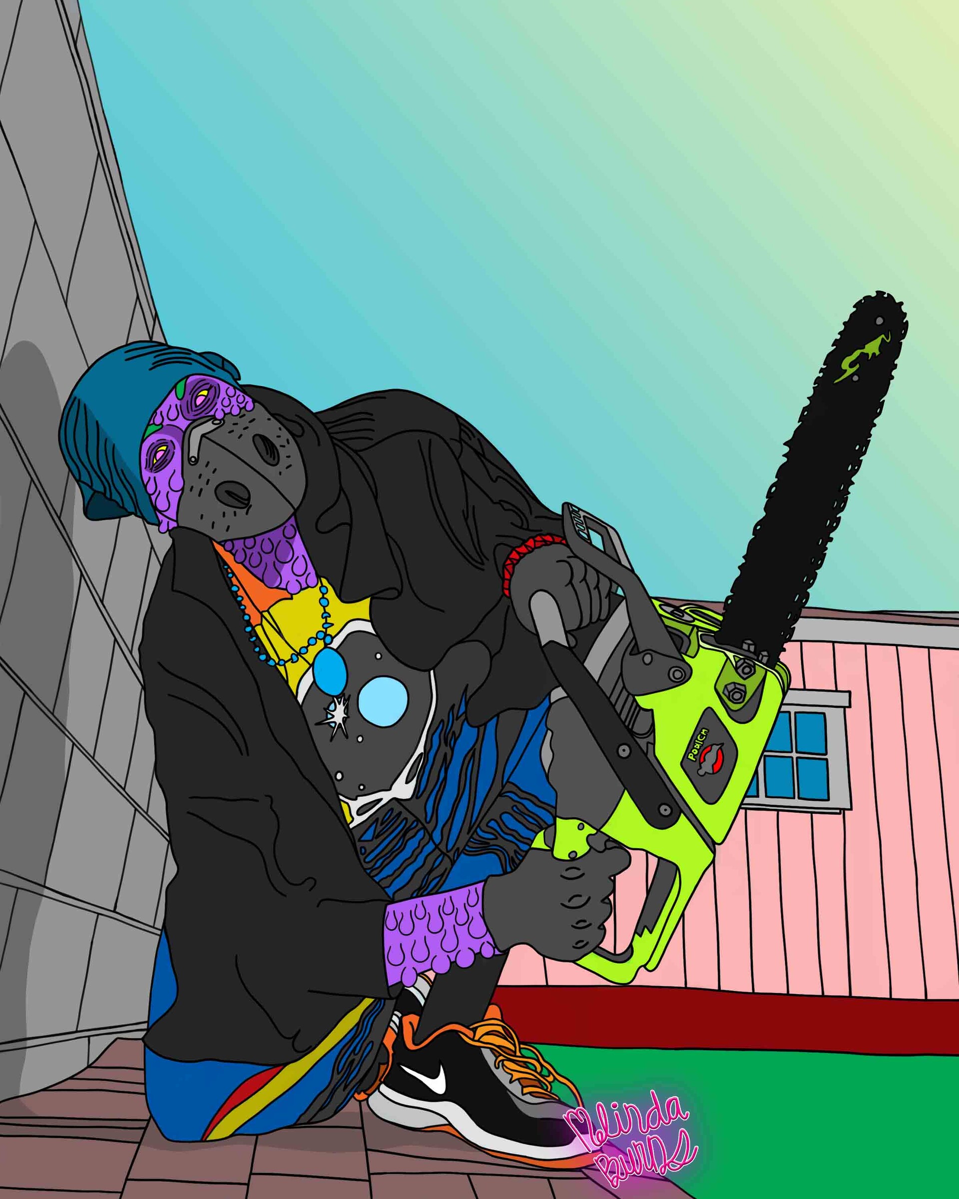 ArtStation - Grime Art Jake With A Chainsaw