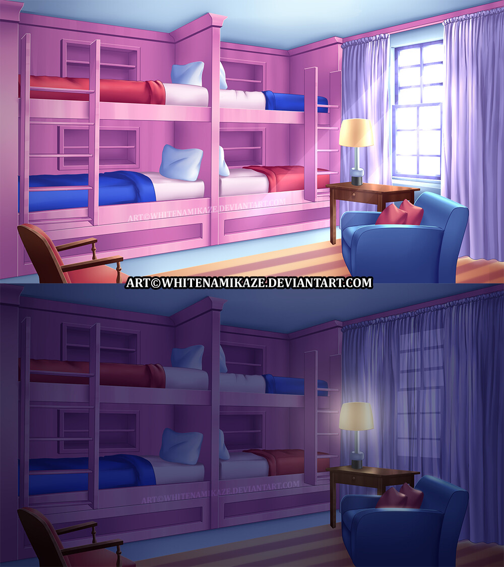 anime bunk bed background