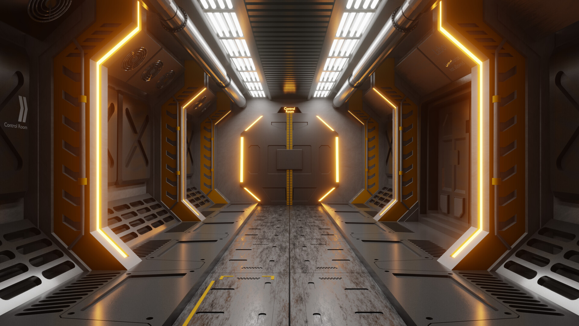 ArtStation - Sci-fi corridor